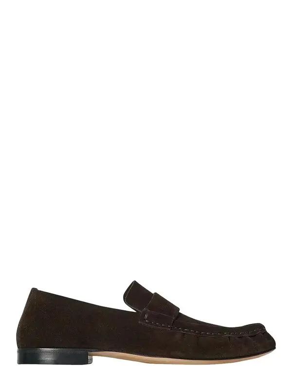 THE ROW Lacquer Suede Loafers - Brown