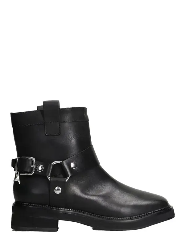 ANDREA CARRANO Buckle Strap Boots - Black