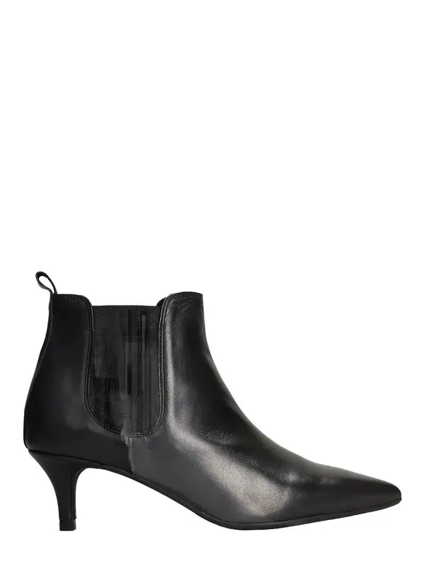 CARMENS Deva Pointed Kitten Heel Boots - Black