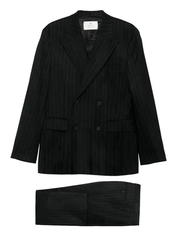 MANUEL RITZ Pinstriped Blazer - Black