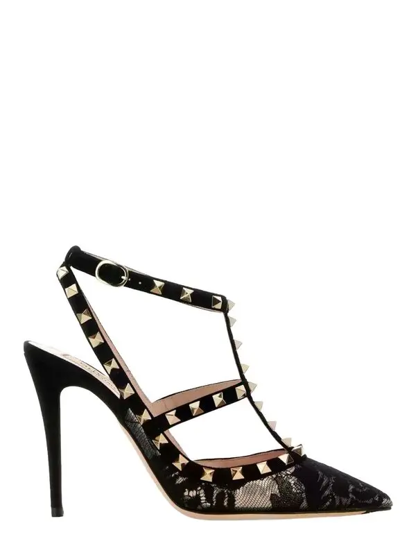 Valentino Garavani Rockstud Lace Pumps - Black