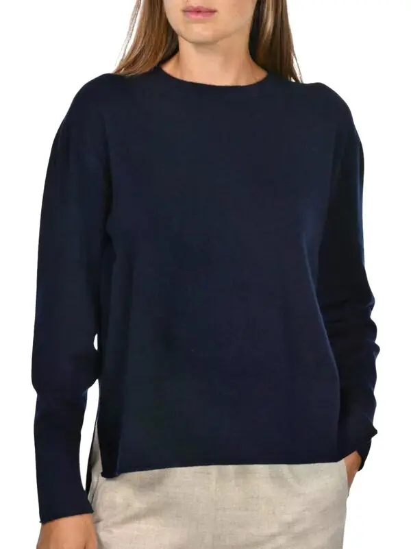 GRAN SASSO Side-slit Sweater - Blue