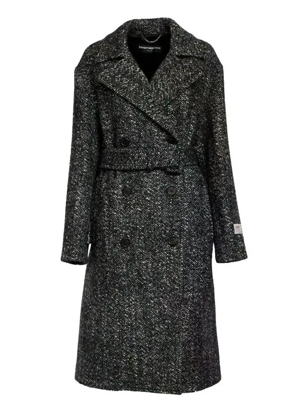 DEPARTMENT 5 Moses Double-breasted Coat - Black
