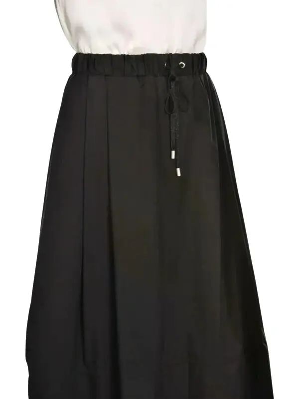 GRAN SASSO Drawstring Midi Skirt - Black