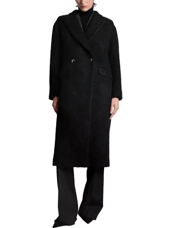 Tagliatore Double-breasted Mid-length Coat - Black