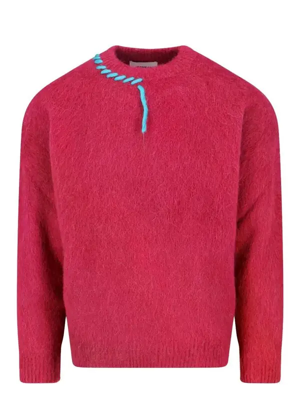 BONSAI Stitched Knit Jumper - Red