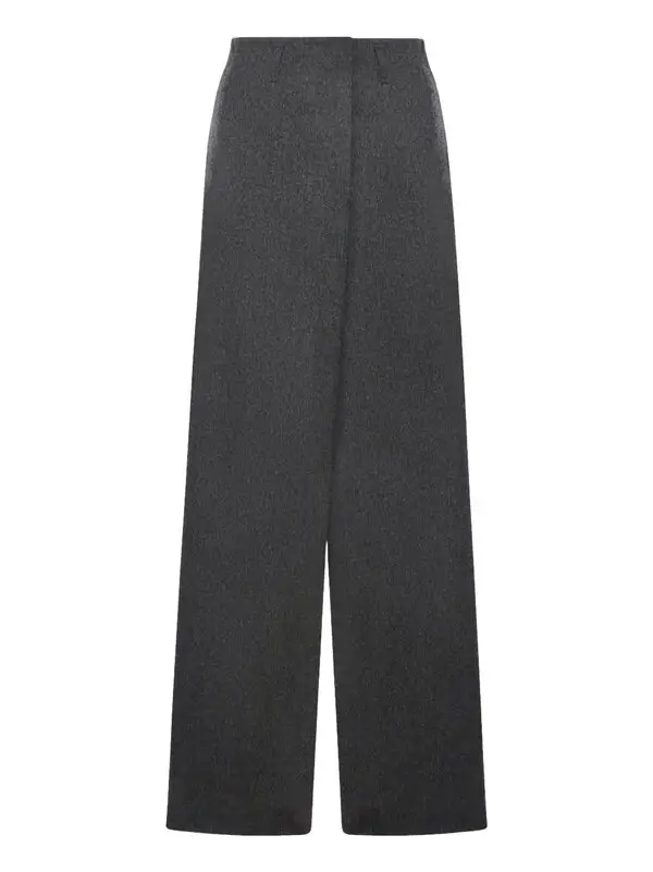 NICCOLO PASQUALETTI Asymmetric Wool Trousers - Grey