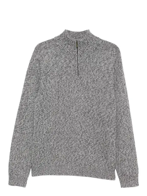Eric Bompard Marl Zip-fastening Sweater - Grey