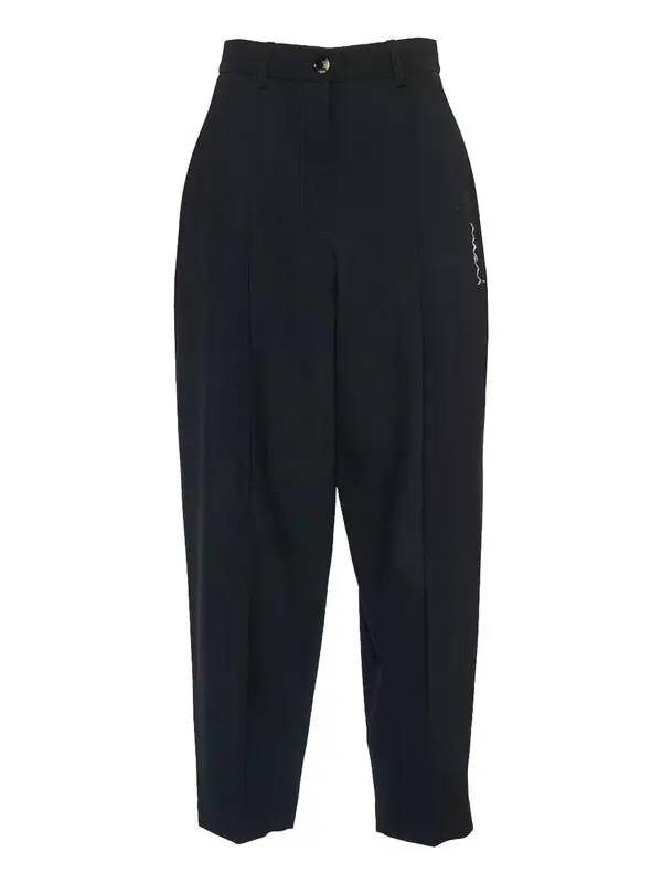 Marni Embroidery Straight Trousers - Black