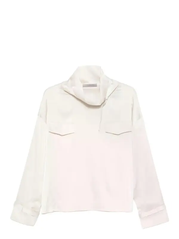 D.exterior Paneled Blouse - White