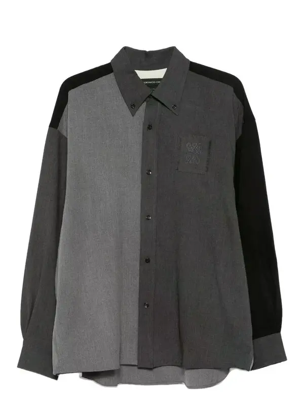 FEDERICO CINA Patchwork Shirt - Grey