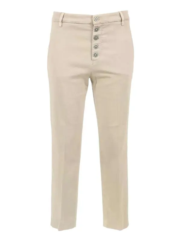 DONDUP Button-front Straight Trousers - Neutrals