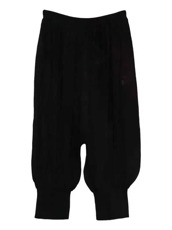 Paloma Wool Gathered Merino-wool Pants - Black