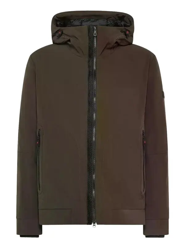 Peuterey Hooded Quilted Jacket - Brown