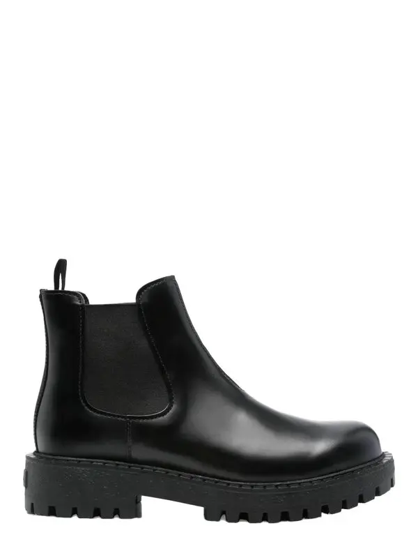 Prada 45mm Leather Chelsea Boots - Black