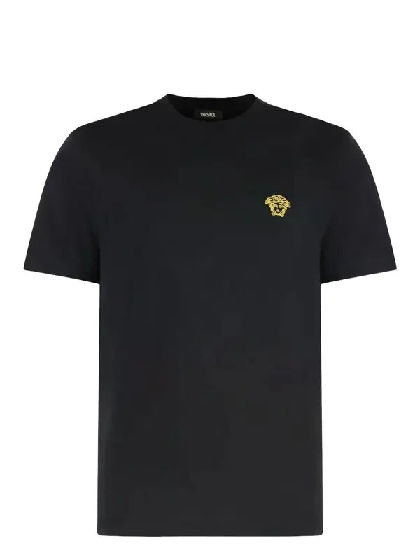 Versace Medusa Head-embroidered T-shirt - Black