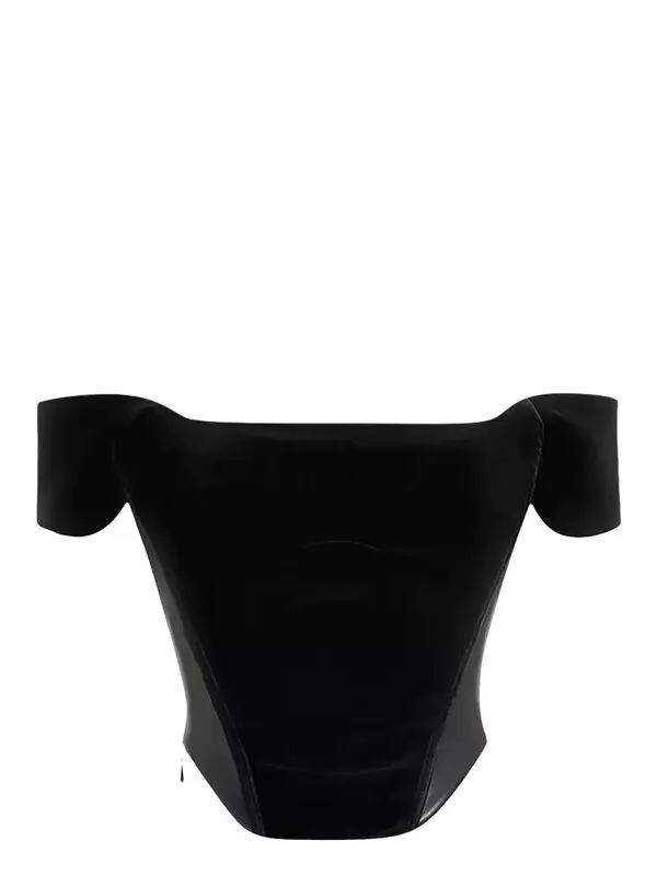 Manière De Voir Fae Bardot Corset Top - Black