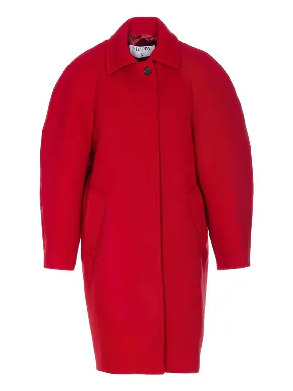 Filippa K Cocoon Frontal-button Coat - Red