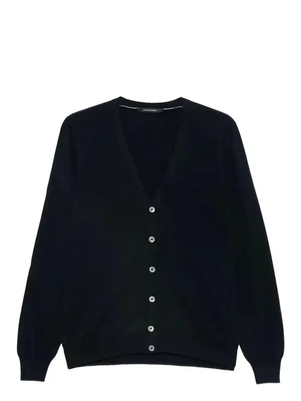Tagliatore V-neck Cardigan - Black