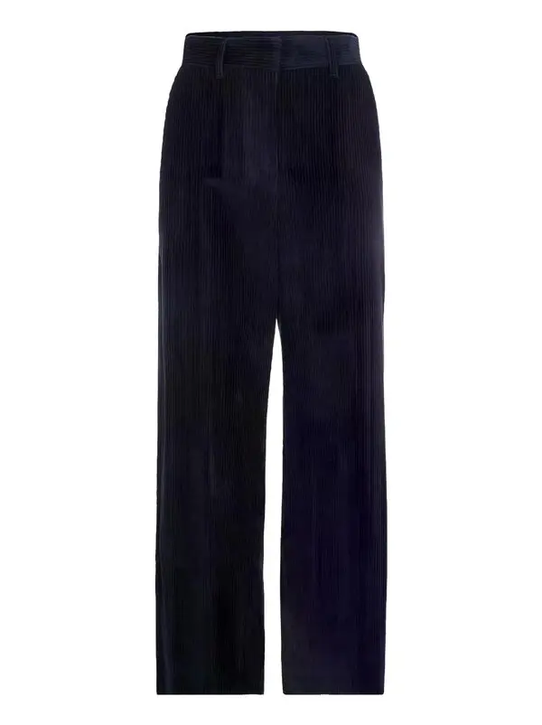 Max Mara Corduroy Straight-leg Trousers - Blue