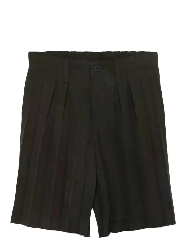 Issey Miyake Pleated Shorts - Brown