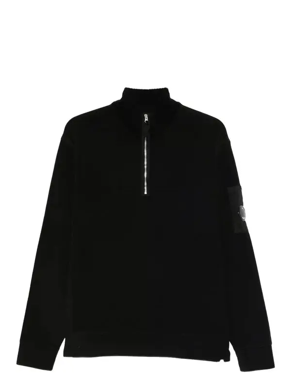 C.P. COMPANY Lens-detail Half-zip Sweater - Black