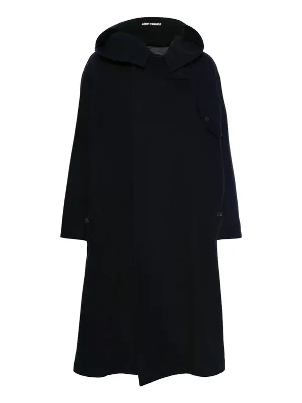 Yohji Yamamoto Hooded Duffle Coat - Black