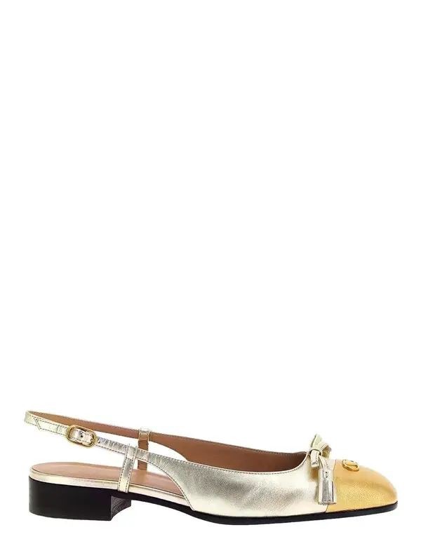 Valentino Garavani Valet Du Ro Bow Slingbacks - Gold