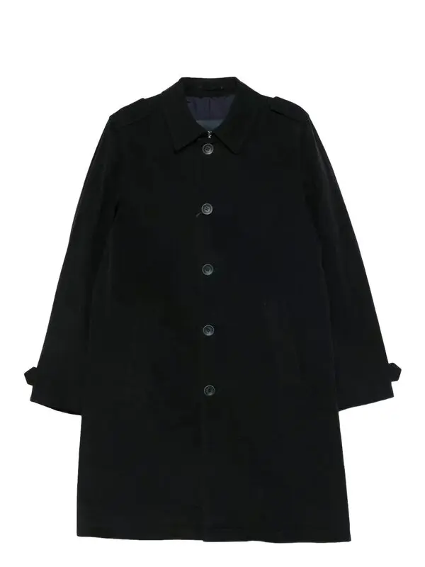 Herno Buttoned Single-breasted Coat - Black