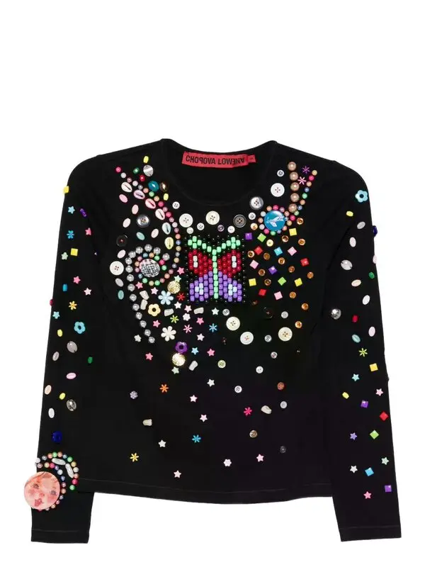 CHOPOVA LOWENA Night Defunct Sweater - Black