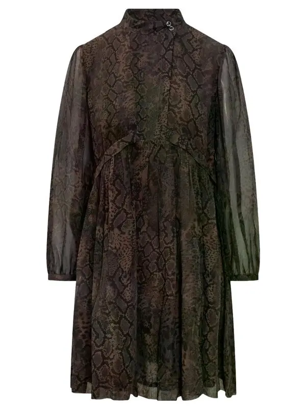 Ba&sh Simba Snake Print Dress - Brown