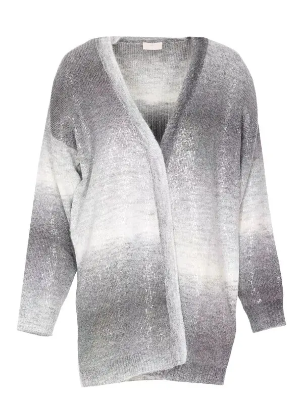 Liu Jo Sequin Embellished Long-sleeve Cardigan - Grey