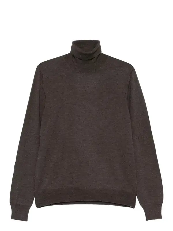 Tagliatore Roll-neck Sweater - Brown