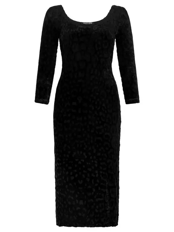 Roberto Cavalli Velvet-texture Dress - Black