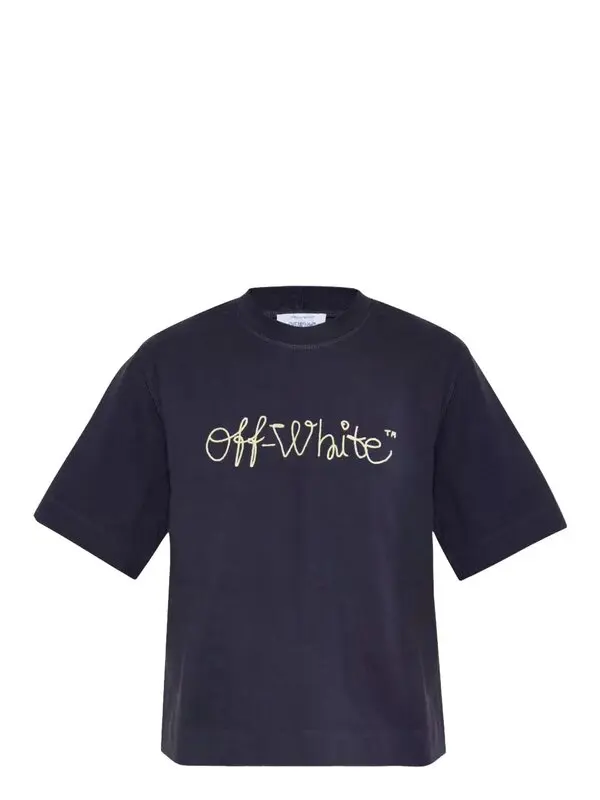 Off-White Logo-embroidered T-shirt - Blue
