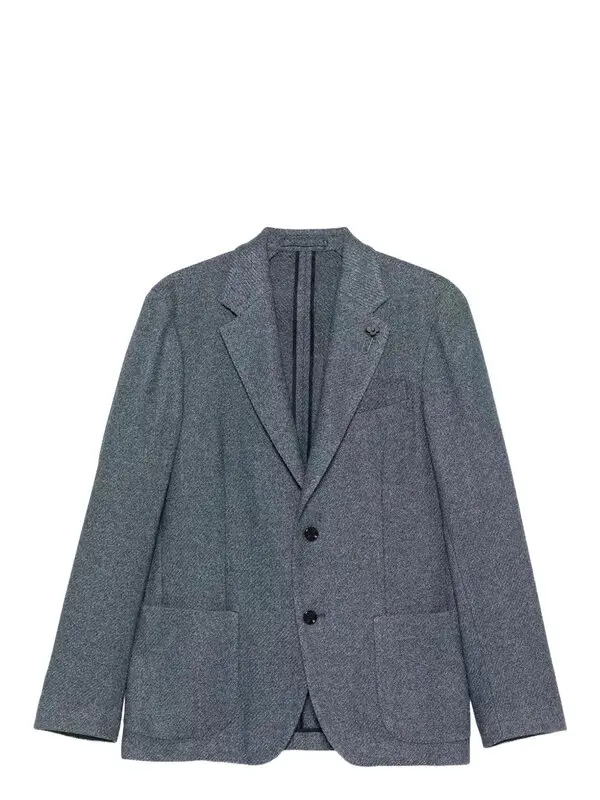 LARDINI Single-breasted Blazer - Blue