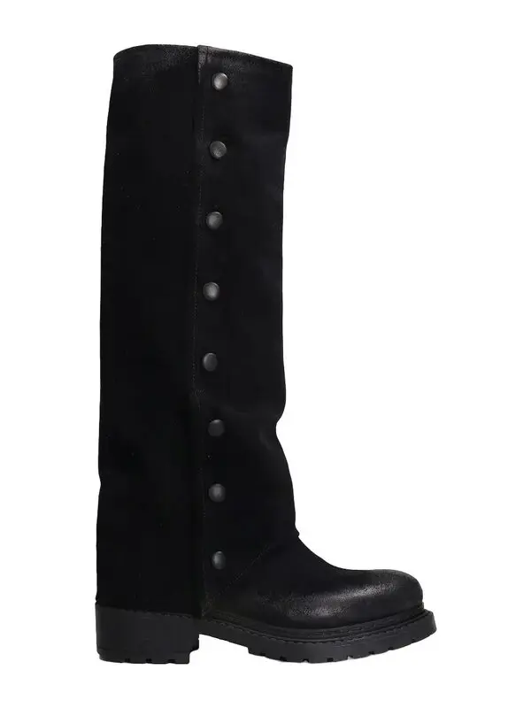 METISSE Button-detailed Knee-high Boots - Black