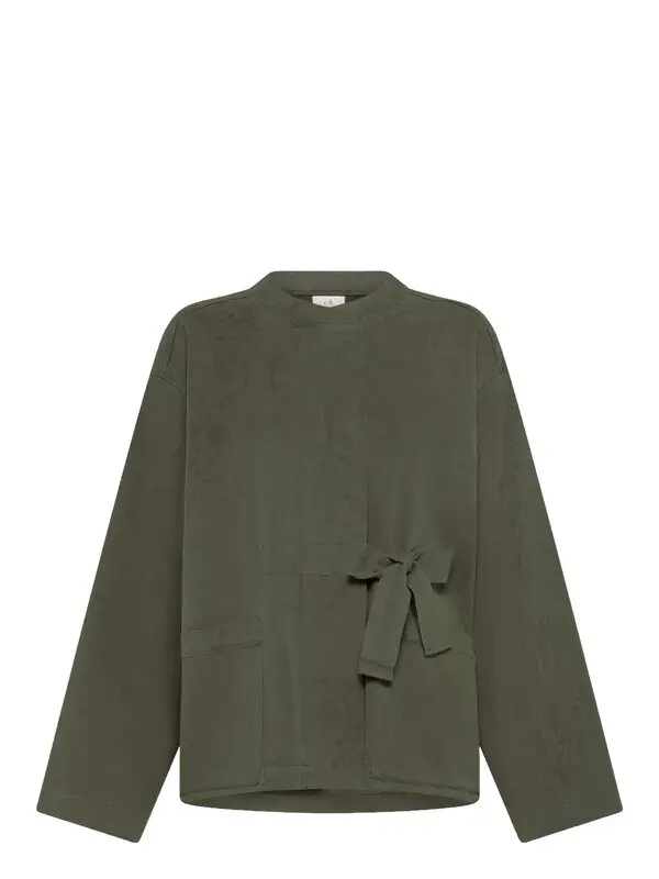 DEHA Tie-waist Patch-pocket Jacket - Green