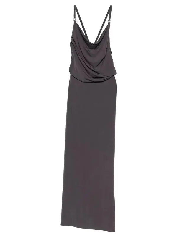 Coperni Draped Gown Dress - Brown
