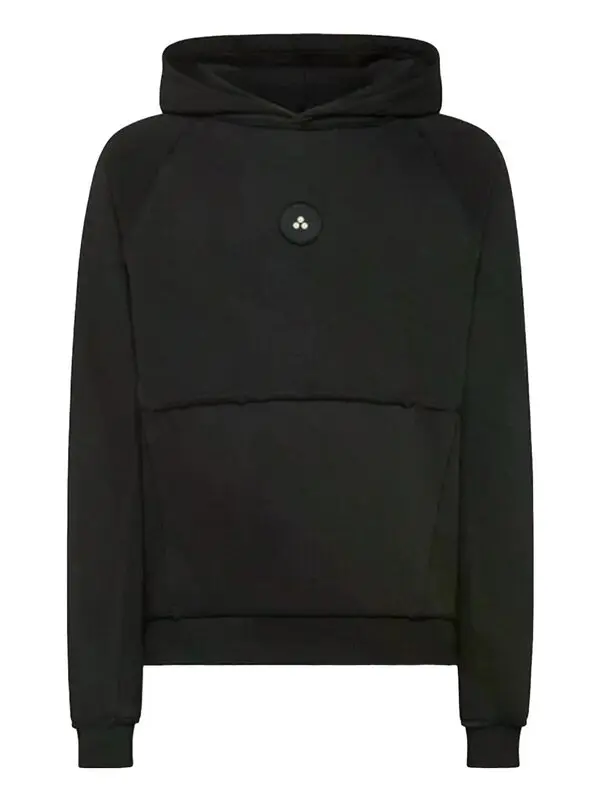 Peuterey Logo-patch Cotton Hoodie - Black