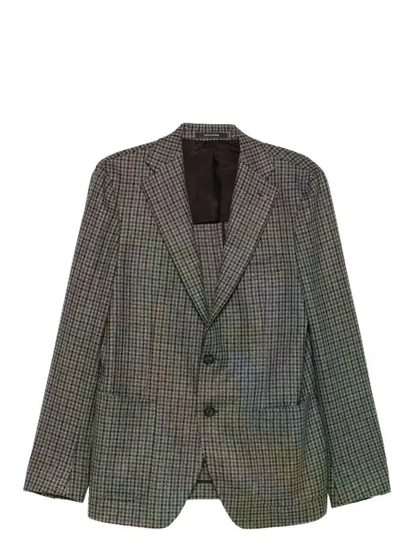 Tagliatore Patterned Single-breasted Jacket - Brown