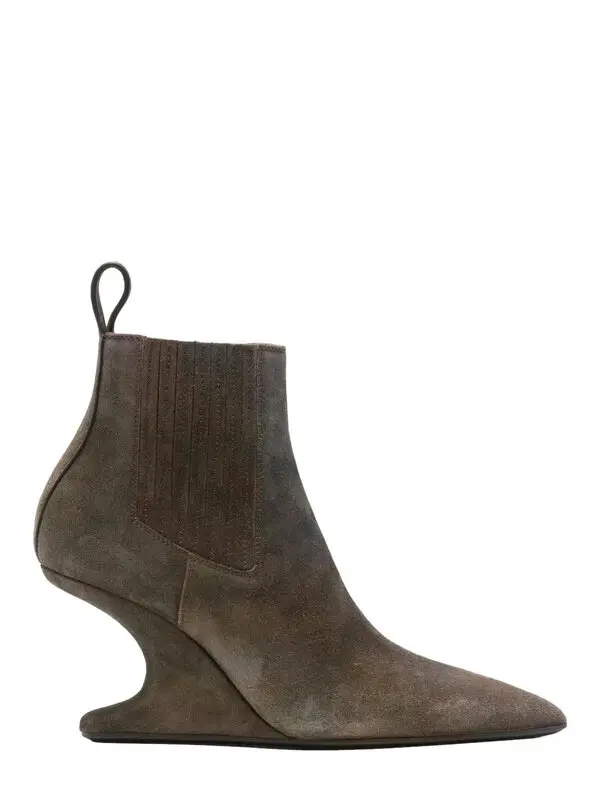 Rick Owens 80mm Sharp Ankle Boots - Brown