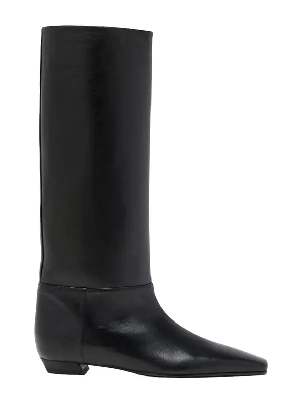 Proenza Schouler Trap Leather Knee-high Boots - Black