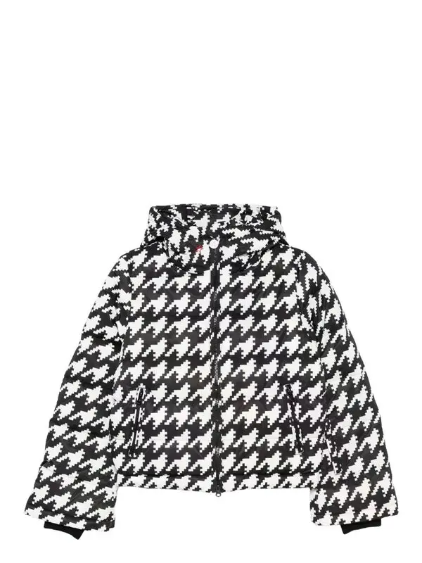 Perfect Moment Houndstooth Oversized Coat - White