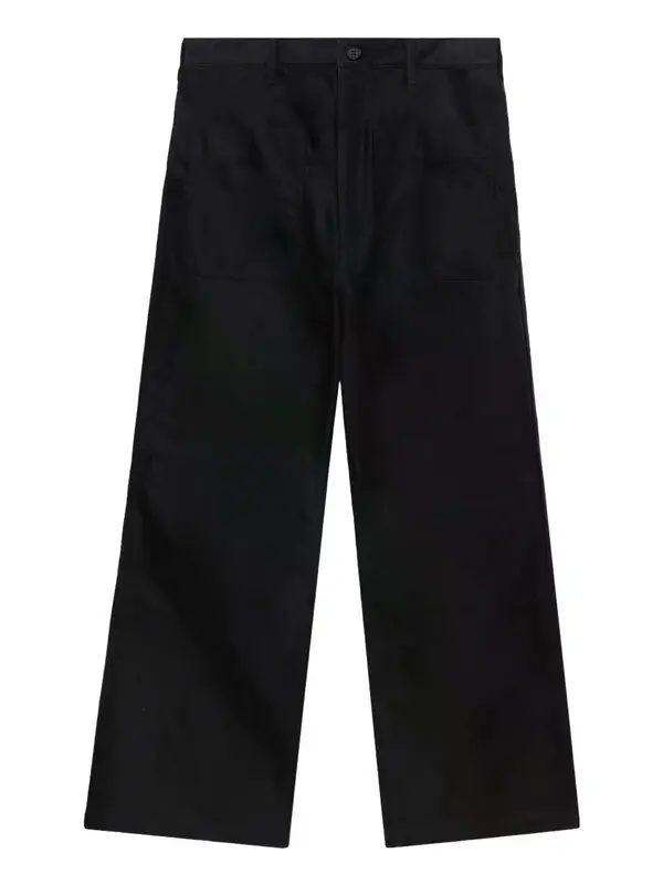 Comme Des Garçons Button-fastening Wide Leg Trousers - Blue