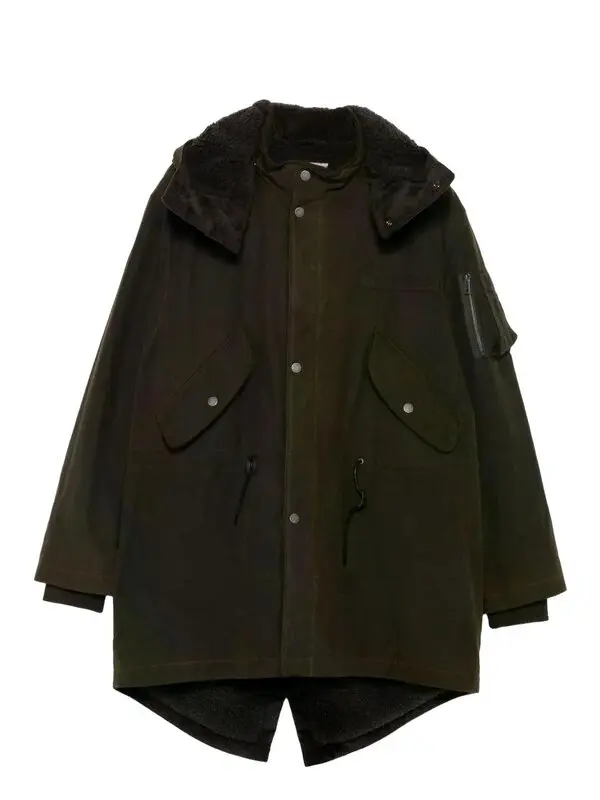 BARACUTA Corduroy-collar Jacket - Green