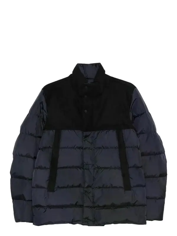 Herno Paneled Quilted Coat - Blue