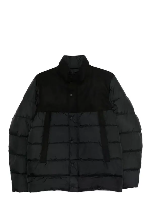 Herno Paneled Quilted Coat - Black