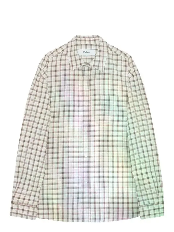 PALMES Checked Shirt - White