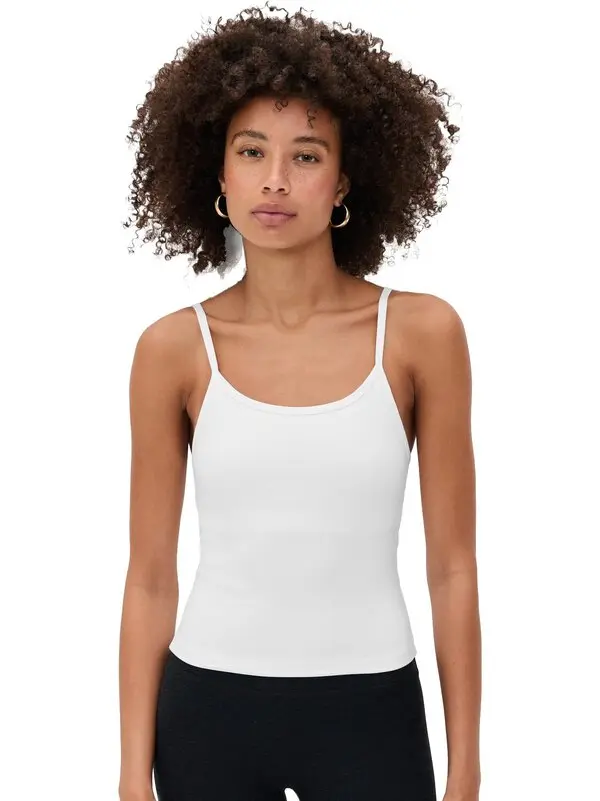 Beyond Yoga Spacedye Forever Waist Length Tank - Cloud White